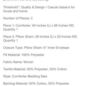 Threshold | Bedding | Twin Extra Long Floral Printed Comforter And Sham ...